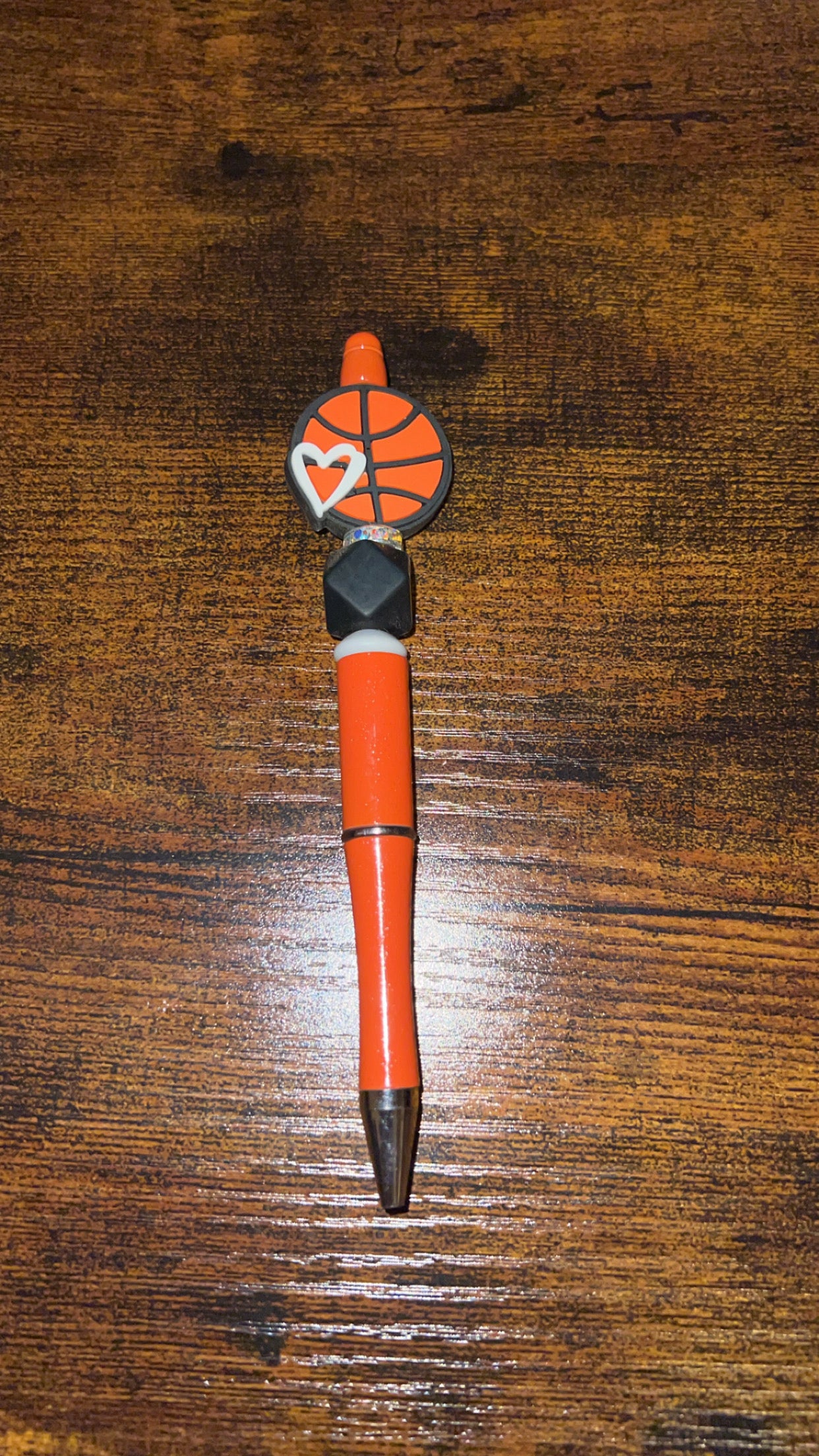 Basketball - Beaded Pen – Kate's Crafts & Customs
